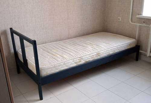 Кровать IKEA односпальная с матрасом Аскона