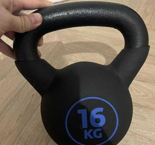 Гиря 16 кг обрезиненная