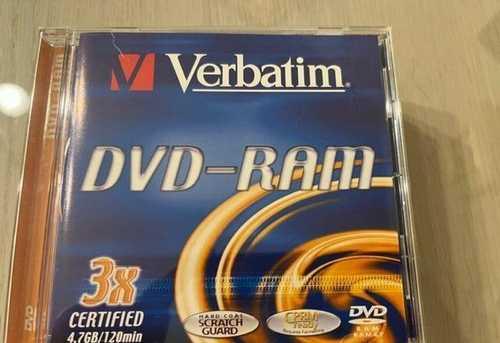 3-x DVD-RAM Verbatim диски 4,7 гб/ 120мин (5 шт)