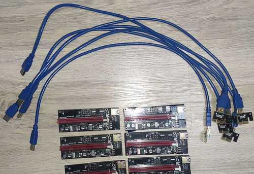 USB райзер 6 Pin LED 009s