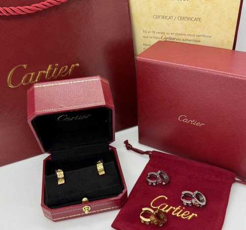 Серьги Cartier Love 4 исполнения