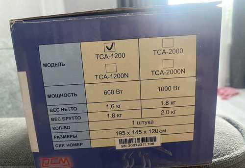 Стабилизатор напряжения Powercom TCA-1200 600 Вт