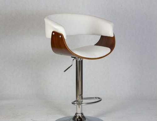 Деревянный белый барный стул со спинкой Ostin 6094