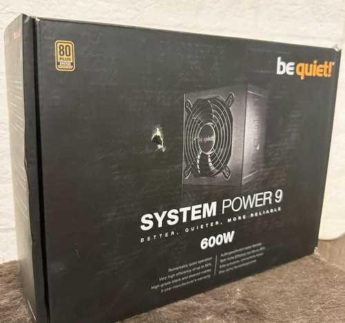 Блок питания be quiet 600w system 9