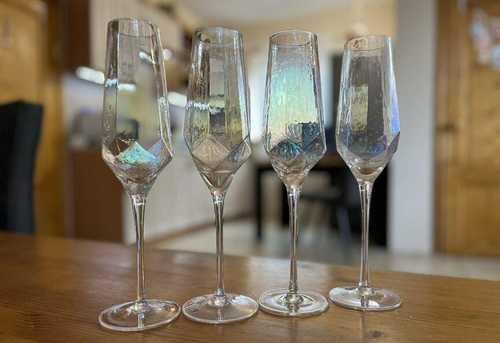 Бокалы для вина цветные стекло