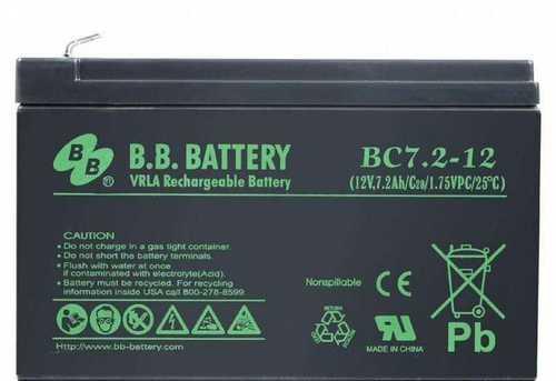 Аккумулятор B.B.Batery BC 7.2 Ah 12V