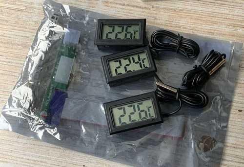 Цифровой термометр с датчиком 3шт и райзер 1шт лот