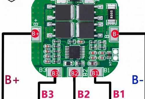 Плата защиты Li-ion батареи 14,8/16,8В 20А BMS