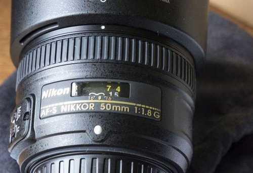 Объектив Nikon 50mm f/1 8 G AF-S Nikkor
