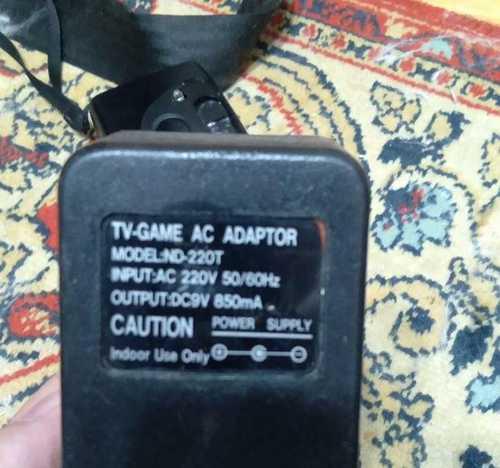 TV Game AC Adaptor Model ND 220T 9V 850ma
