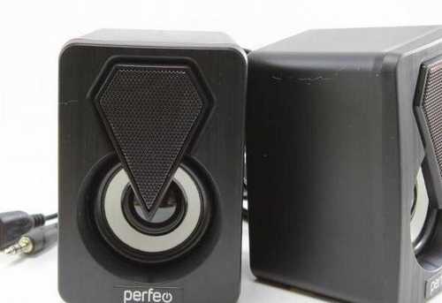 Колонки Perfeo shine 2.0, мощность 2х3 Вт USB, чёр