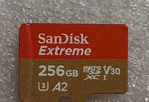 Карта памяти MicroSD sandisk 256 gb extreme