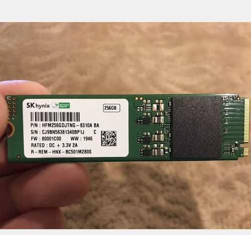 Ssd M2 nvme 256gb SKhynix в ремонт/на запчасти
