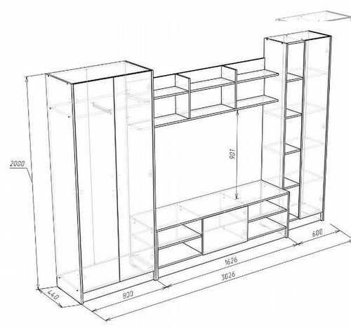 Стенка в гостинную новая