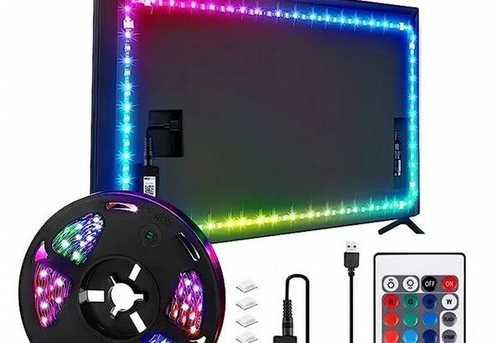 Светодиодная лента 5050 RGB, 5 м, пульт ду, USB