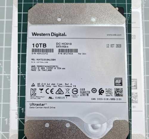 Western Digital DC HC510 10tb новый