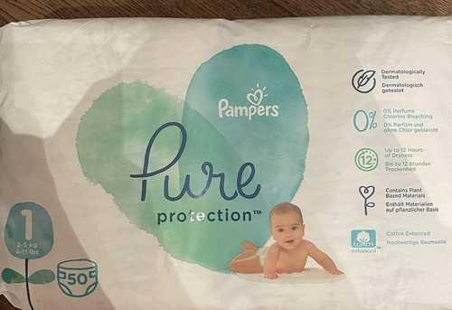 Подгузники pampers pure protection 2-5кг 50 шт