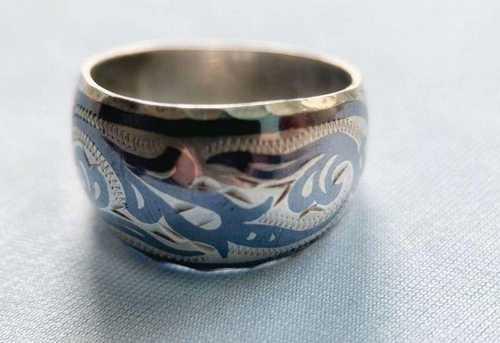 Серебряное кольцо с чернением 875 пробы СССР
