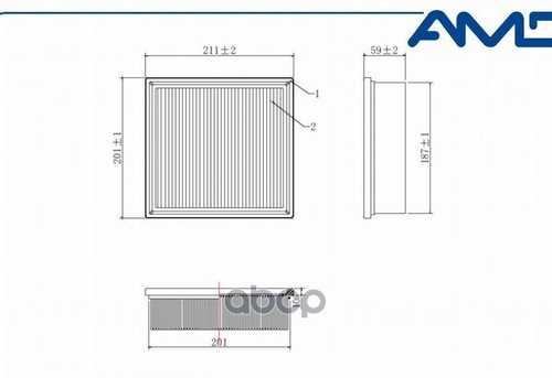 Amdfa756 фильтр воздушныйOpel Corsa D 1.0/1.2