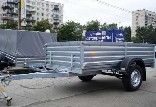 Прицеп мзса 245*123 высокий борт. Цинк. Самосвал
