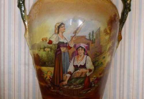 Шикарная старинная ваза ручной работы Германия 30х