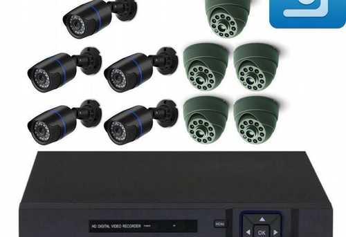 Комплект видеонаблюдения на 10 камер 1080P