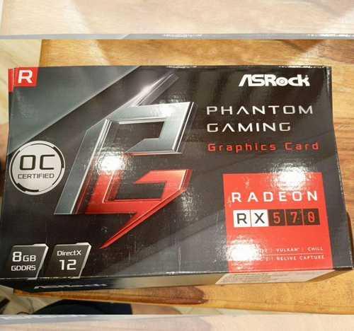 Видеокарта ASRok RX570 Phantom Gaming D OC 8GB