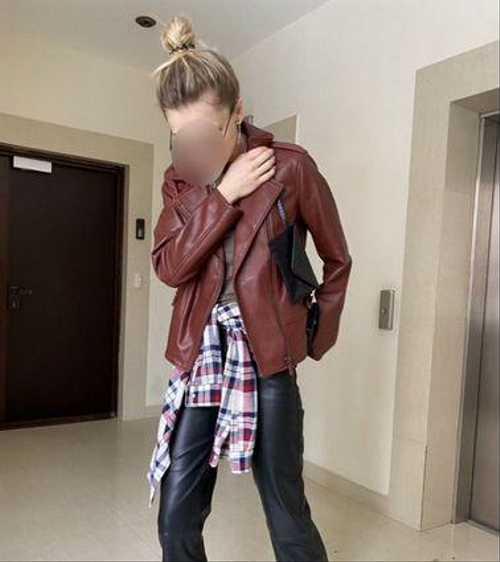Косуха кожаная massimo dutti