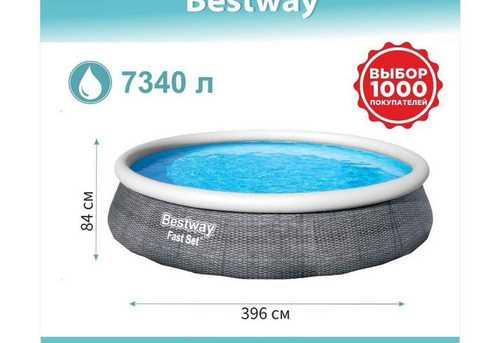 Надувной бассейн Bestway Fast Set 57376, 396х84 см