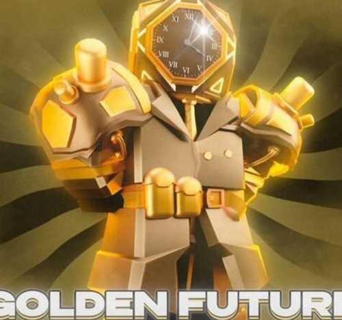 Golden large clockman