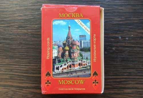 Сувенирные игральные карты 54 шт с видами Москвы