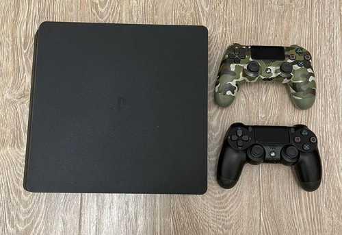 Sony ps4 slim 1tb + 500 игр + 2 геймпада