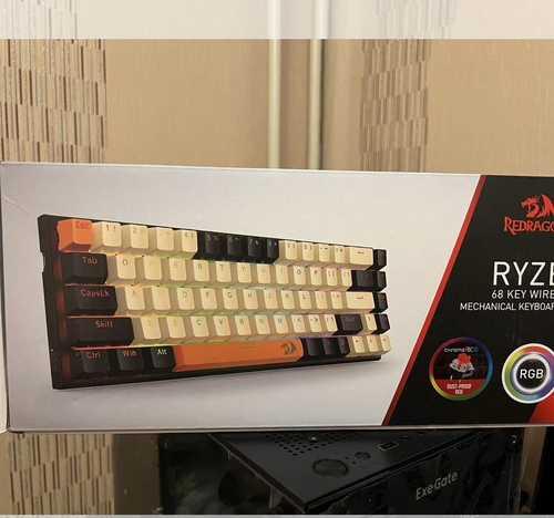 Клавиатура проводная игровая Redragon Ryze RU, RGB