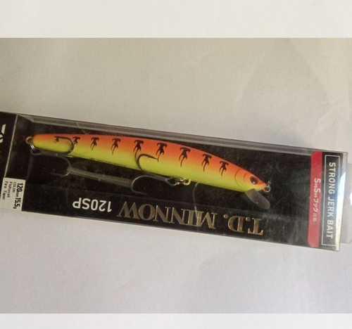 Воблер Daiwa T.D. Minnow 120SP Fishycat Fire Tiger