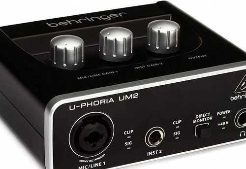 Звуковая карта USB behringer U-phoria UM2 2.1 Ret