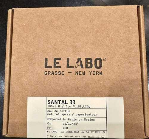 Le labo santal 33