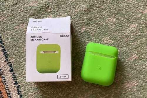 Чехол на Airpods зеленый