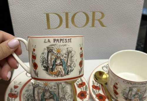 Чашка с блюдцем Dior костяной фарфор