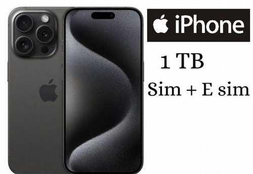 iPhone 15 Pro 1TB Черный титан Sim+Esim