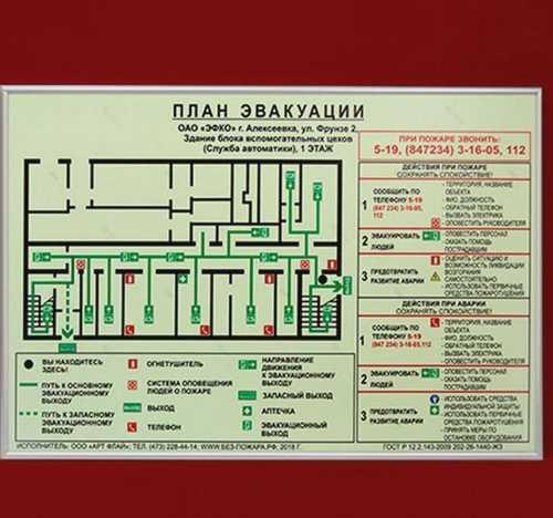 Планы эвакуации для соответствия нормам мчс