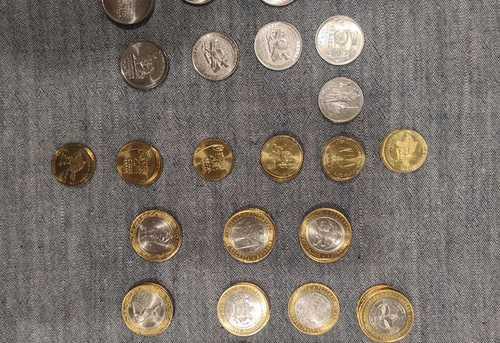 Юбилейные и биметаллические монеты ном 2, 5, 10,25