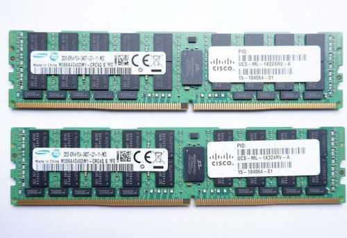 2x32Gb 2400T Серверная память DDR4 Samsung LRdimm