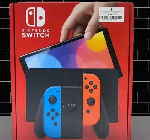 Б/У Nintendo Switch Oled Neon +128gb