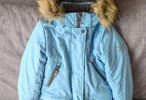 Пальто куртка зимнее утепленное для девочки 128