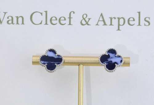 Серьги пуссеты золото van cleef aprels