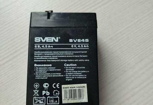 Аккумуляторная батарея Sven SV 645, 6v, 4.5Ah