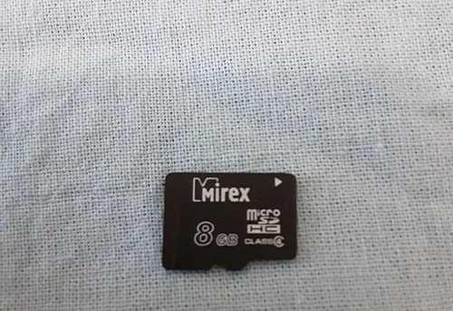 Карта памяти MicroSD на 8 Гигабайт
