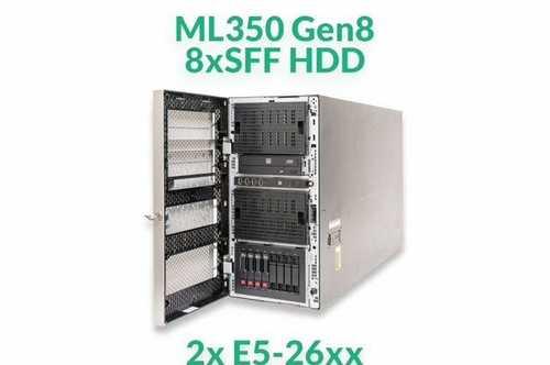 Сервер HP ML350 Gen8 8SFF tower