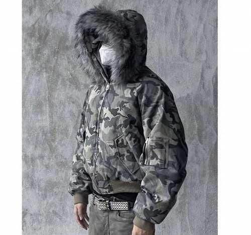 Nihilism NH Camo N2b Fur Jacket аляска y2k