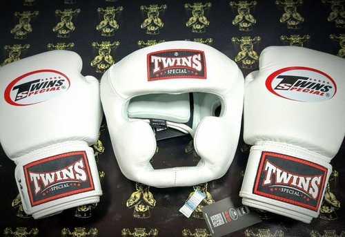 Шлем + перчатки боксерские Twins special